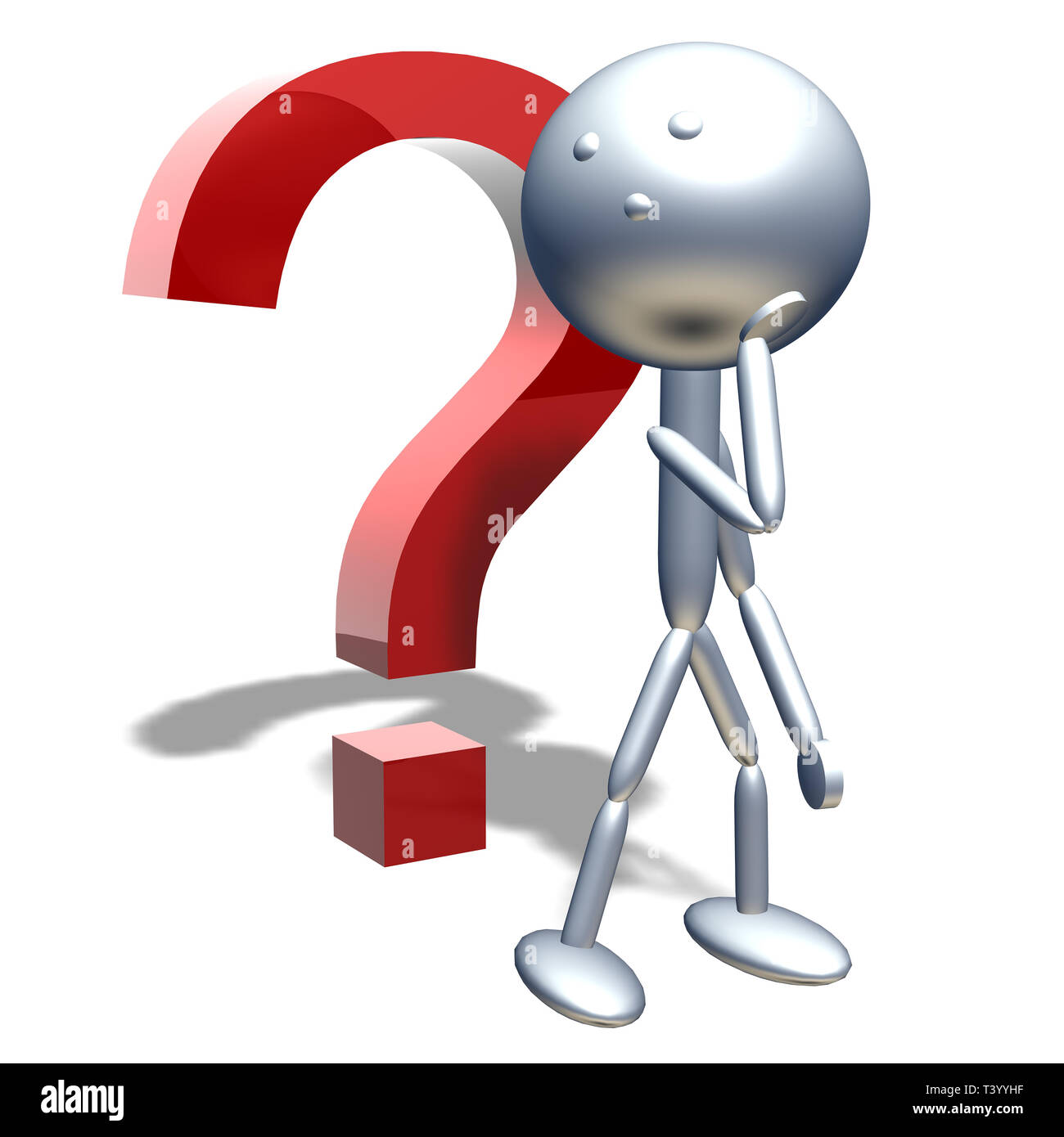 Men Answer versus Question Stock Photo - Alamy
