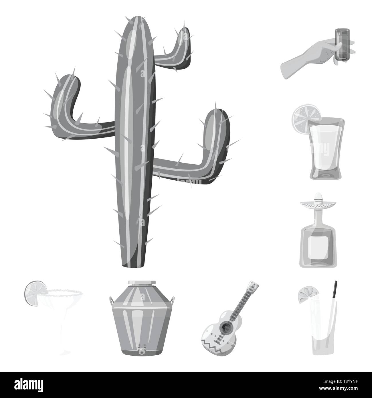 Vector design of fajita and fiesta symbol. Collection of fajita and ...