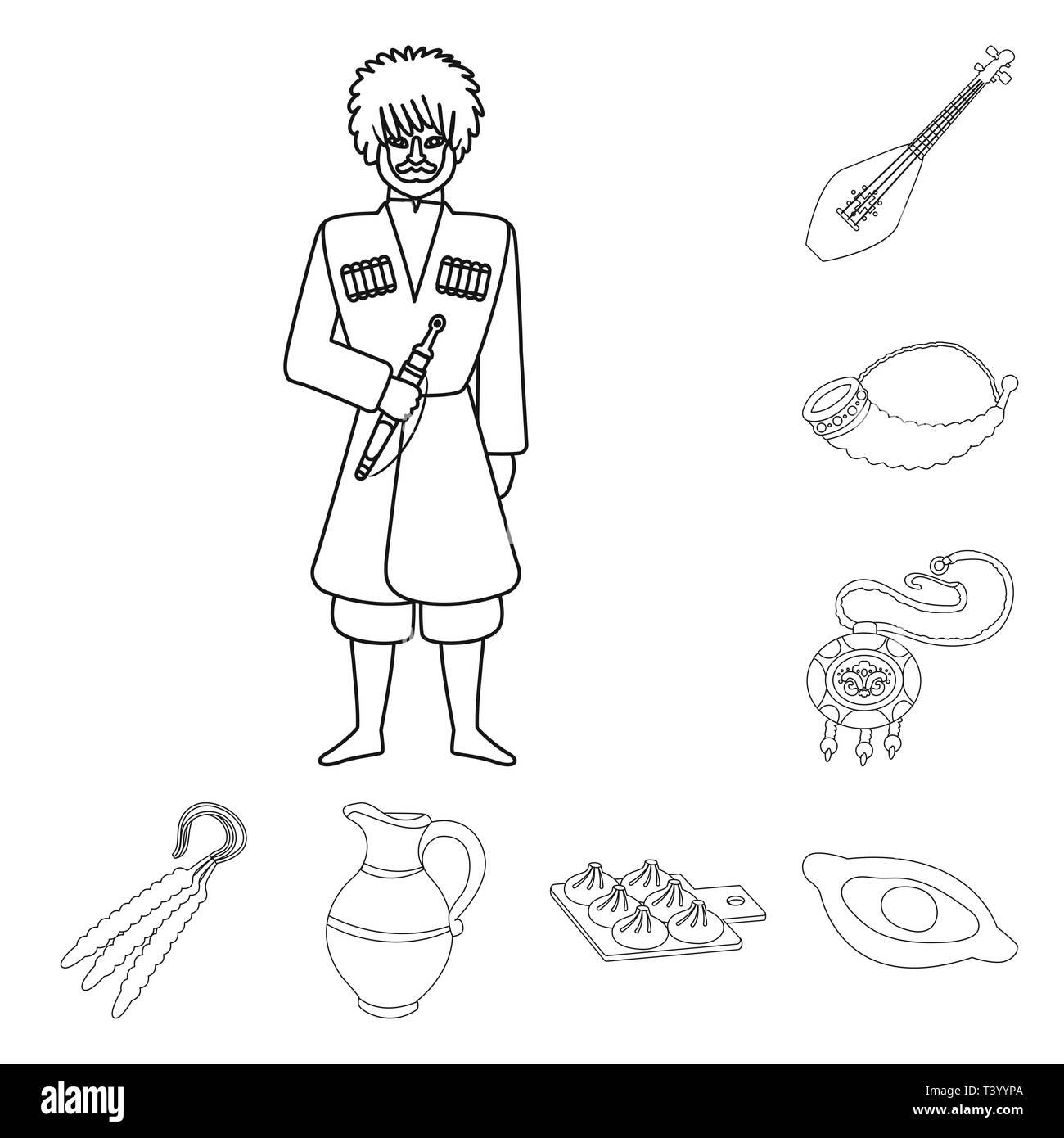 Vector design of traditions and national logo. Set of traditions and ...