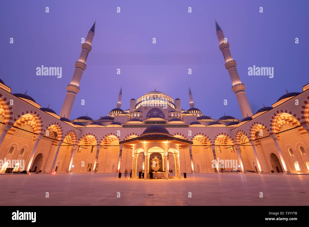 Beautiful Mosque At Night Beautiful Mosque At Night Stock Photo