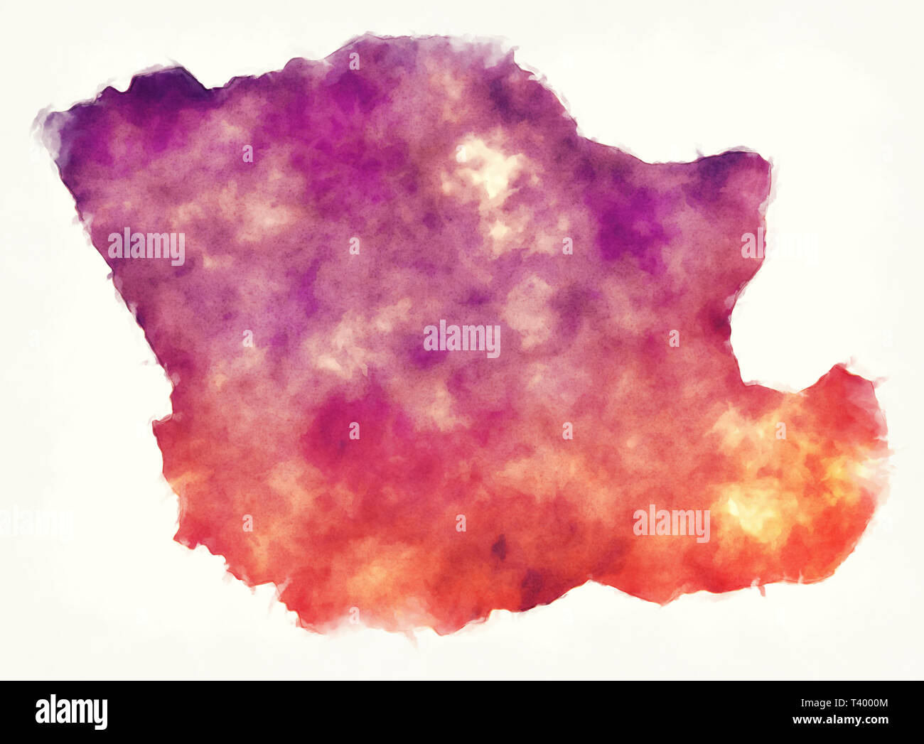 Bengo watercolor province map of Angola Stock Photo - Alamy