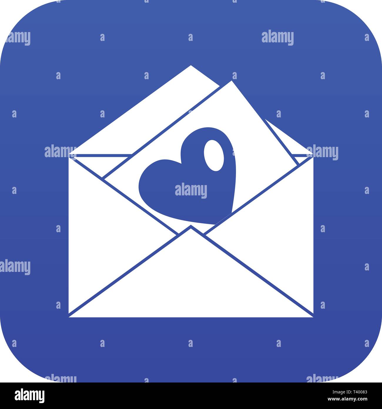 Vintage envelopes and heart icon digital blue Stock Vector Image & Art ...