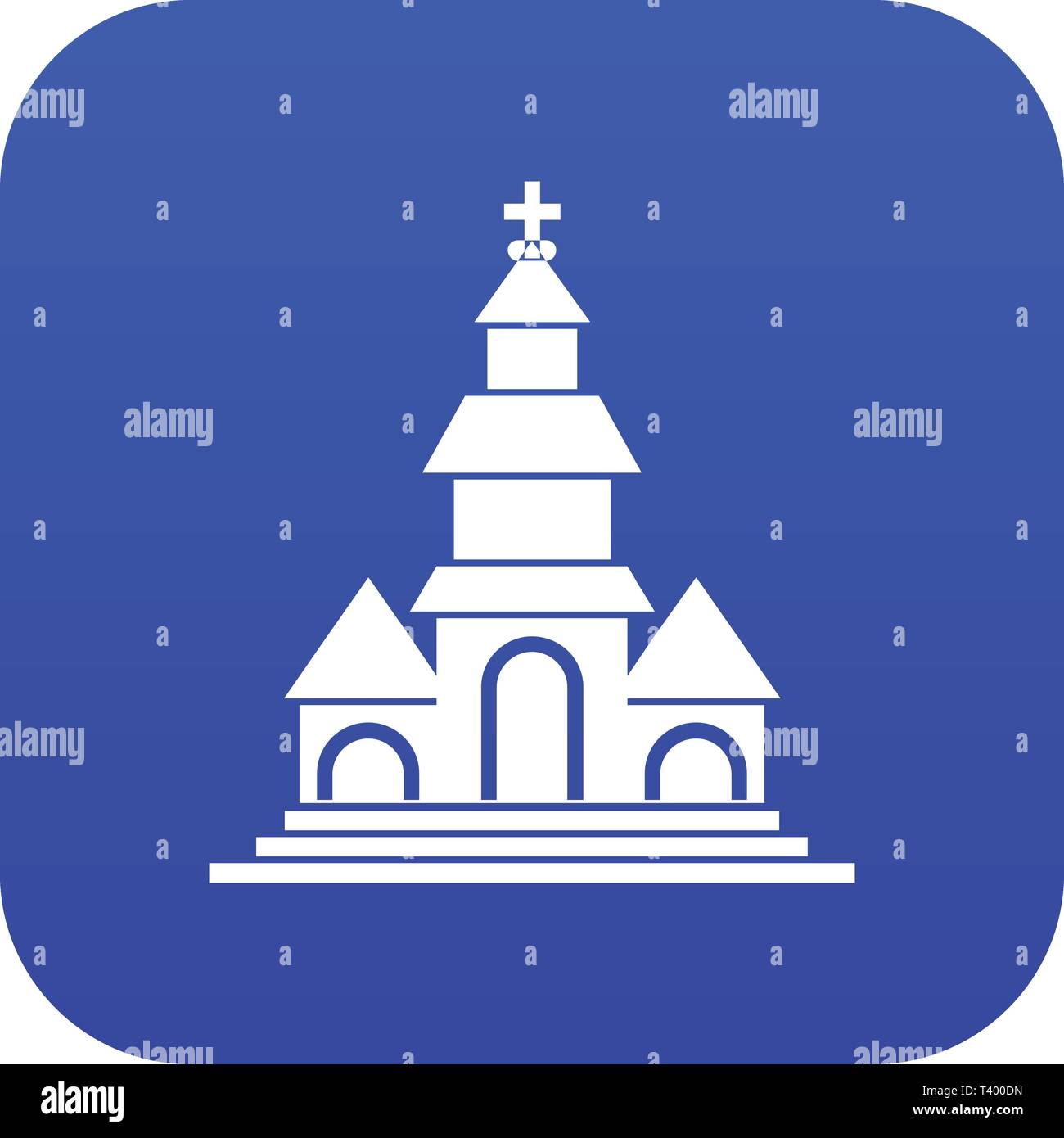 Church icon digital blue Stock Vector Image & Art - Alamy