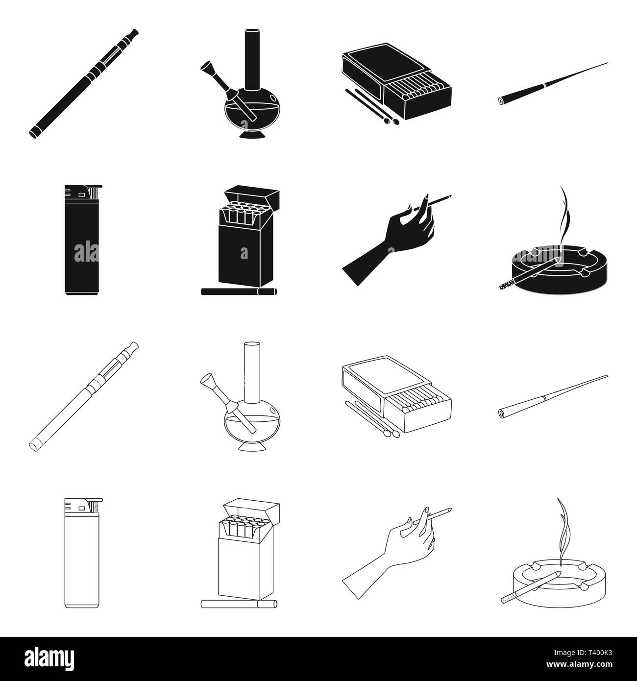 Vector illustration of refuse and stop sign. Collection of refuse and ...