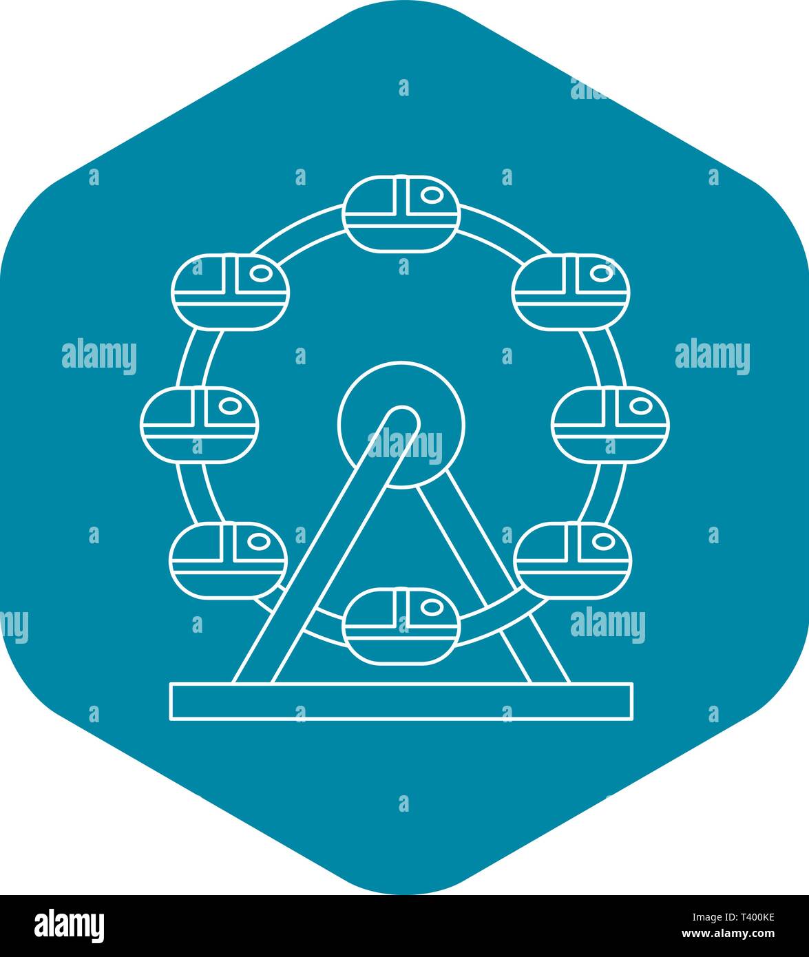 Ferris wheel icon, outline style Stock Vector Image & Art - Alamy