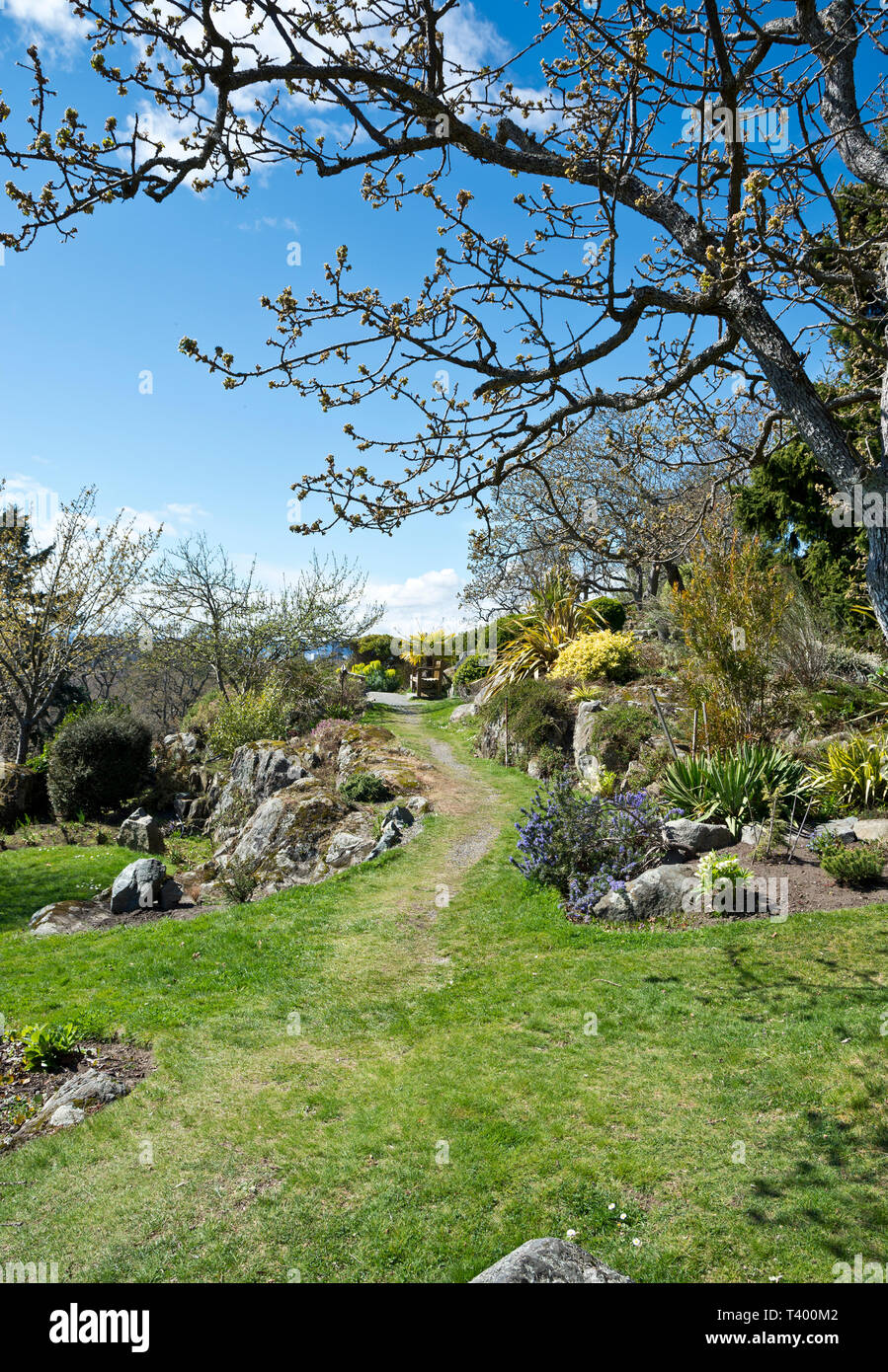 Gardens at Government House in Victoria, BC, Canada, in the Spring ...