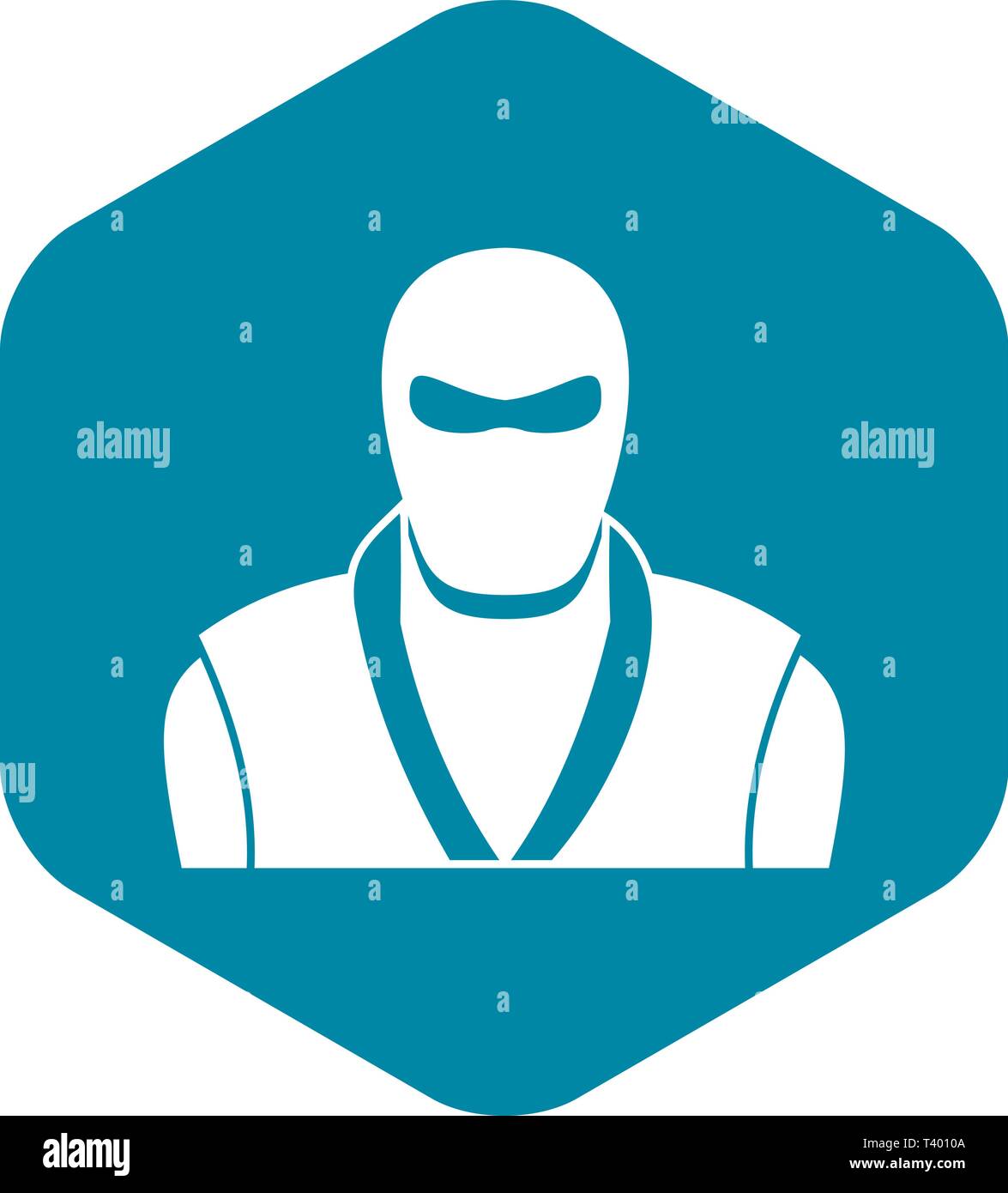 Ninja in black mask icon, simple style Stock Vector Image & Art - Alamy