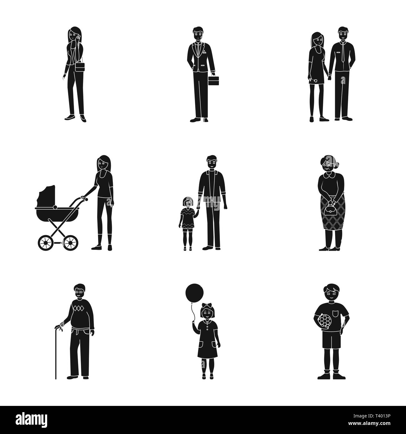 Vector design of face and portrait symbol. Collection of face and ...