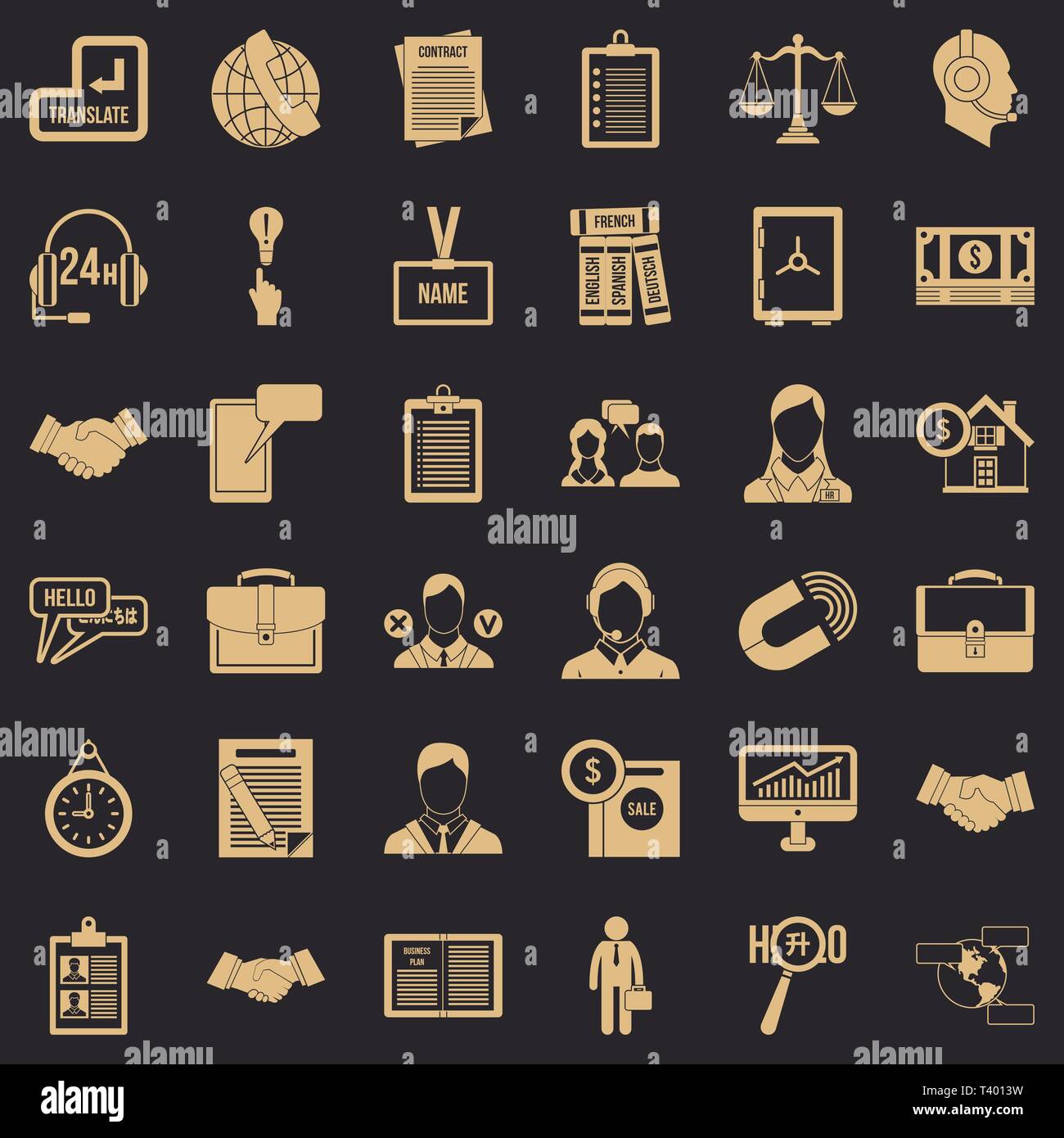 Office discussion icons set, simple style Stock Vector Image & Art - Alamy