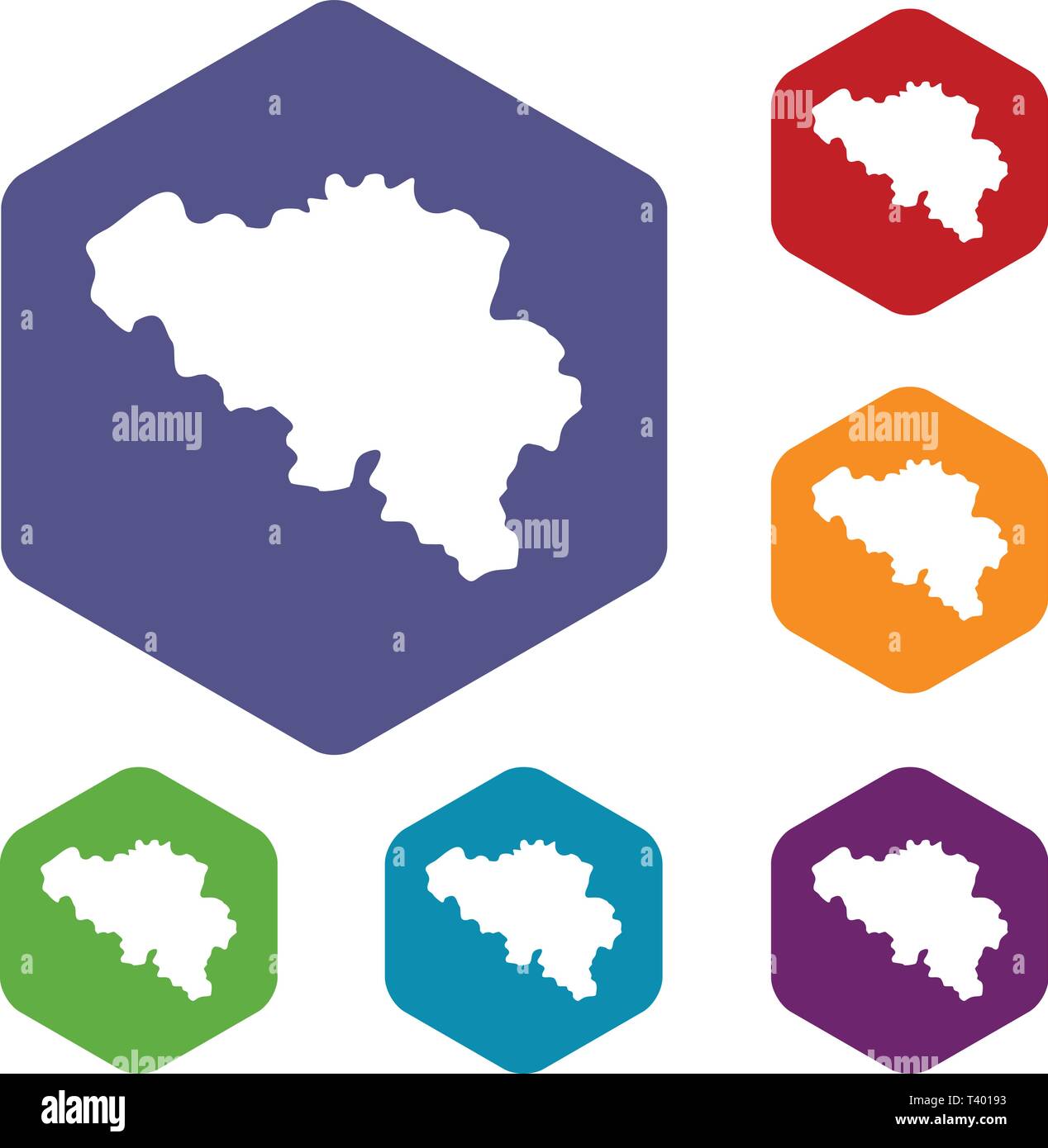 Germany map icons vector hexahedron Stock Vector Image & Art - Alamy