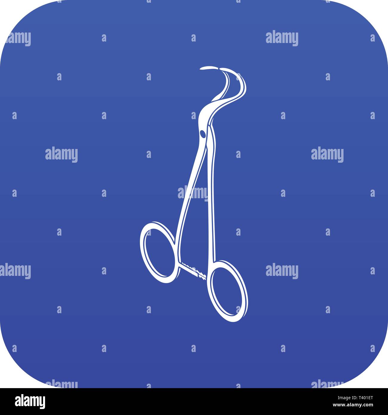 Towel forceps icon blue vector Stock Vector Image & Art - Alamy