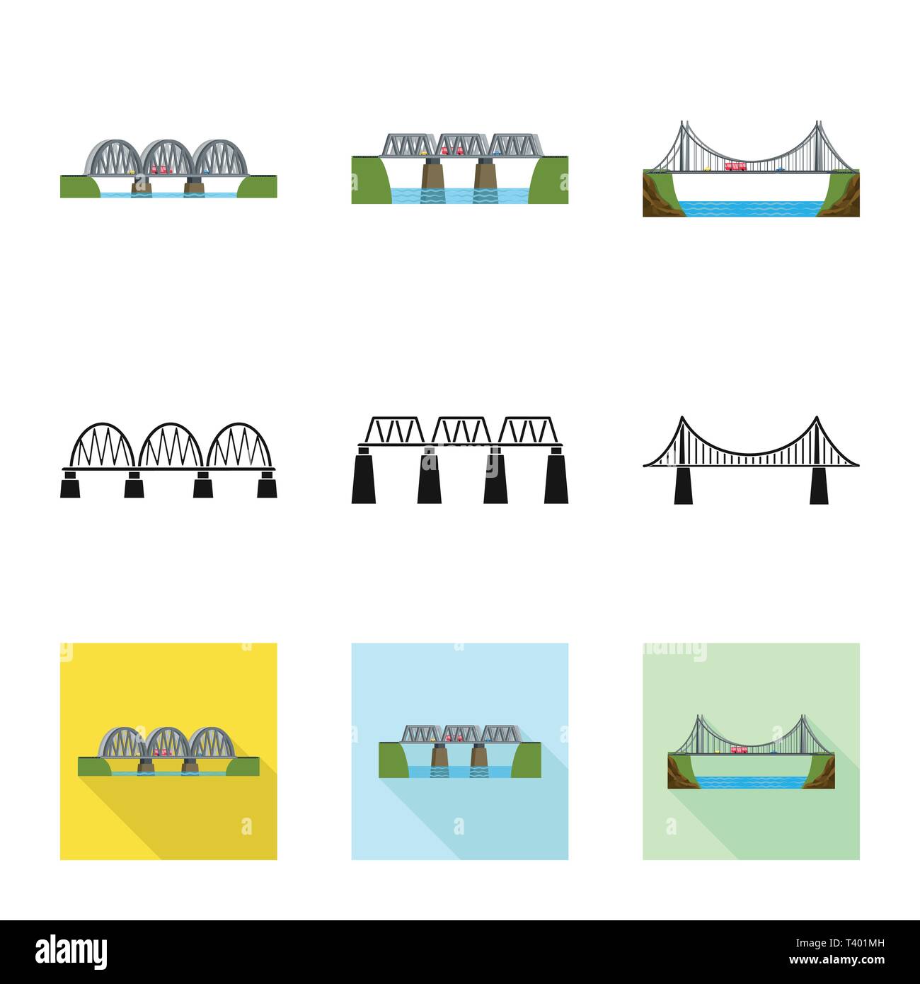 Vector illustration of connection and design symbol. Collection of ...