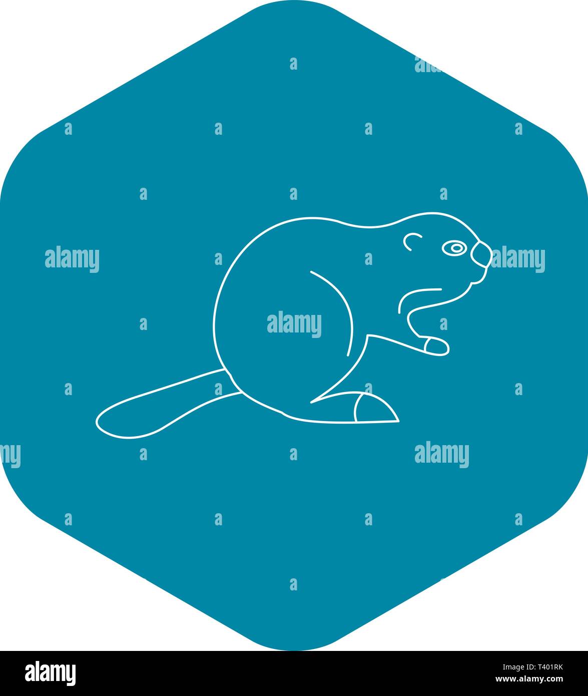 Canadian beaver beaver dam canadensis Stock Vector Images - Alamy