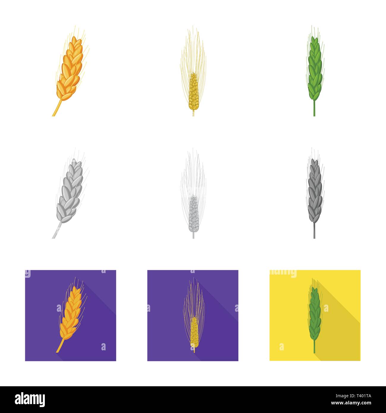 Vector design of agriculture and farming symbol. Set of agriculture and ...