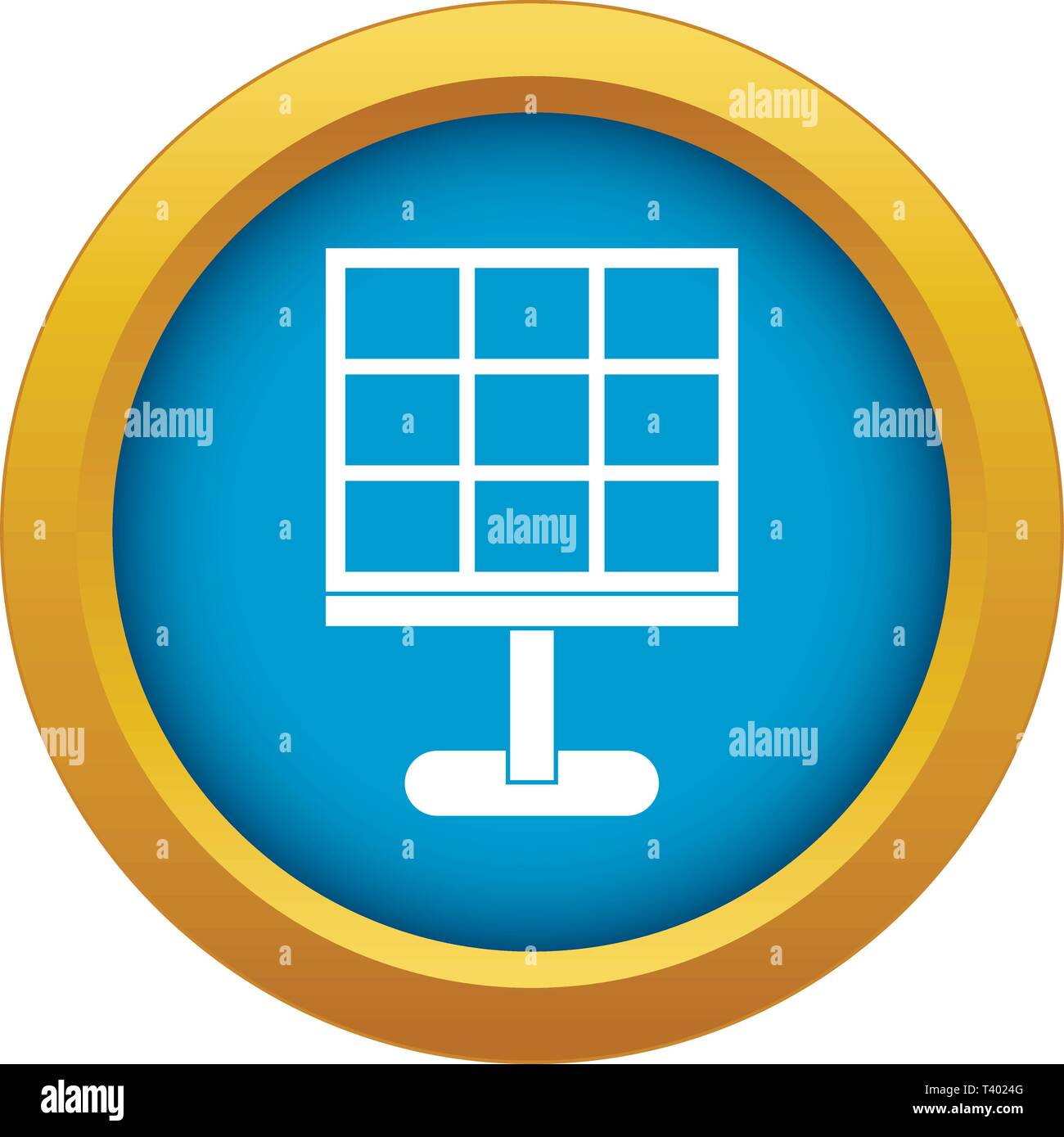 Solar battery icon blue vector isolated Stock Vector Image & Art - Alamy