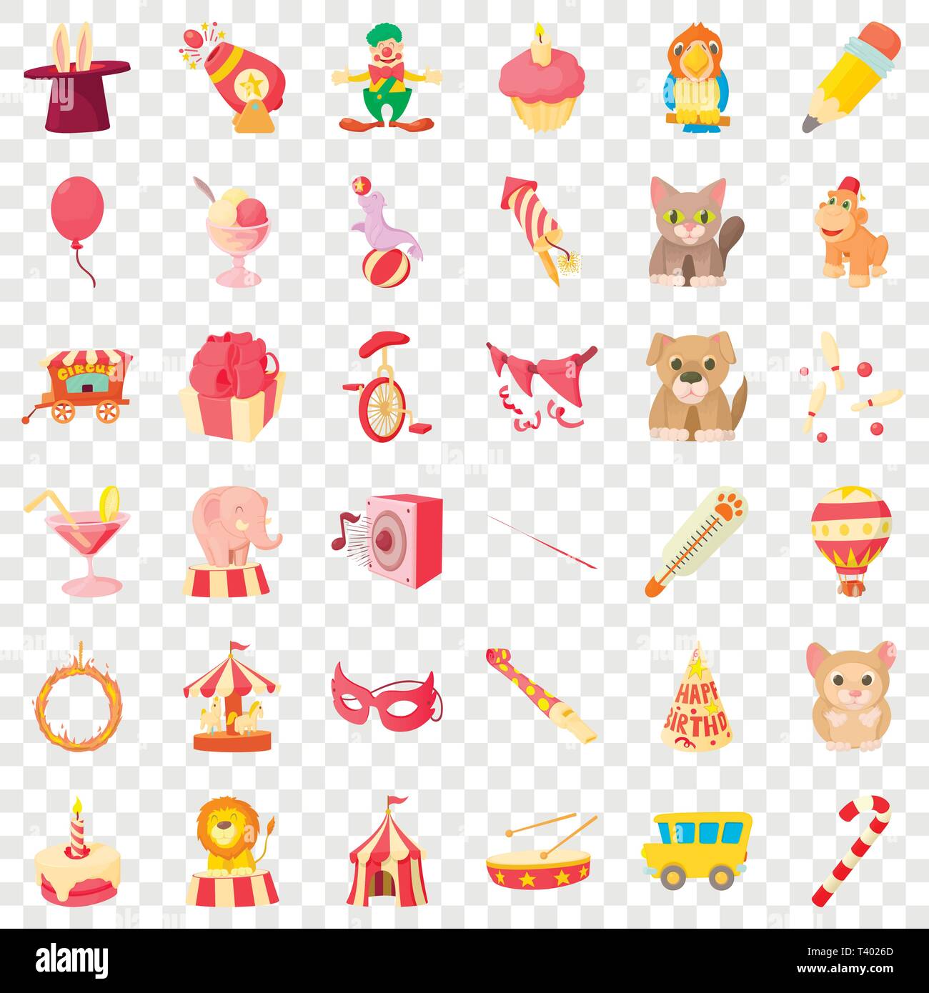 Children carnival icons set, cartoon style Stock Vector Image & Art - Alamy