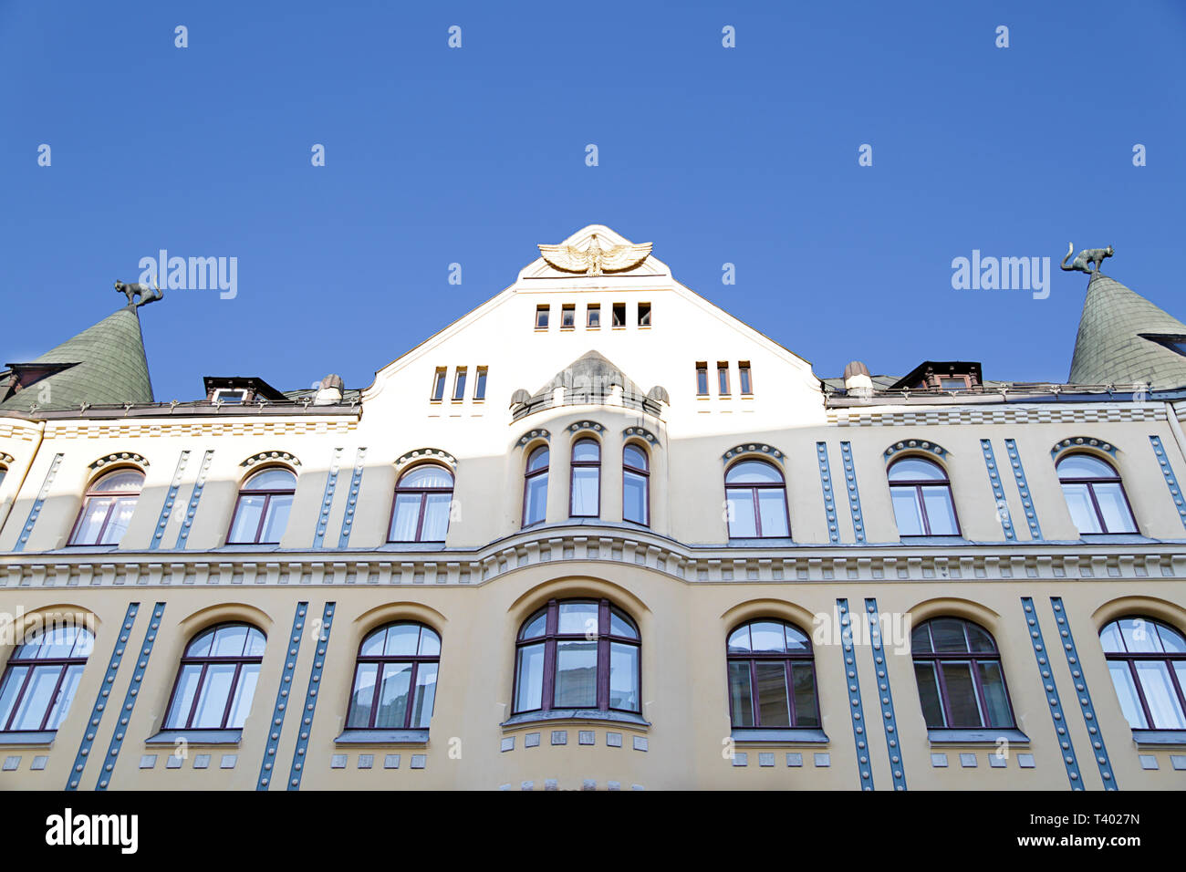 The cat house, old town Riga, Latvia Stock Photo - Alamy