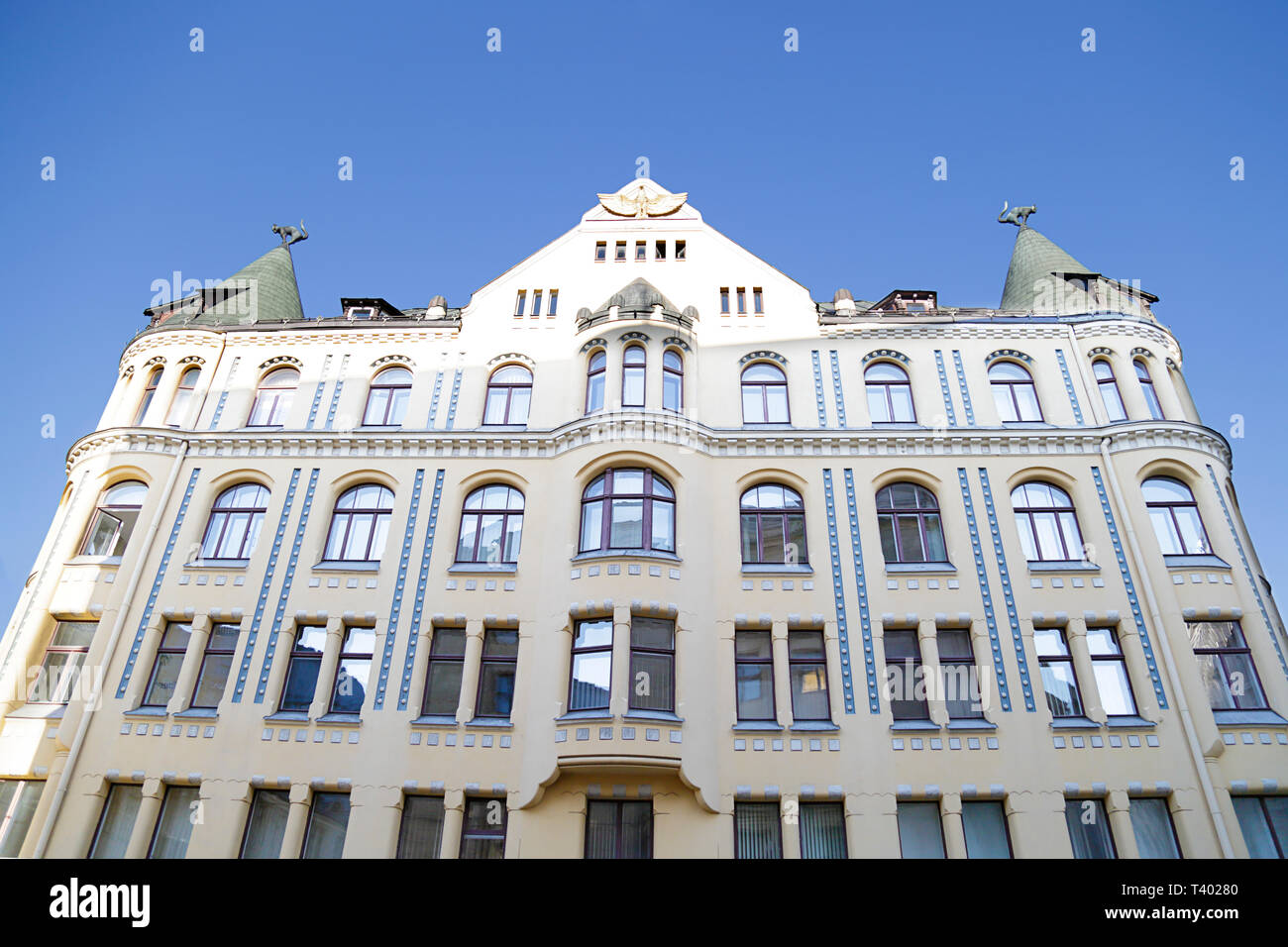 The cat house, old town Riga, Latvia Stock Photo - Alamy