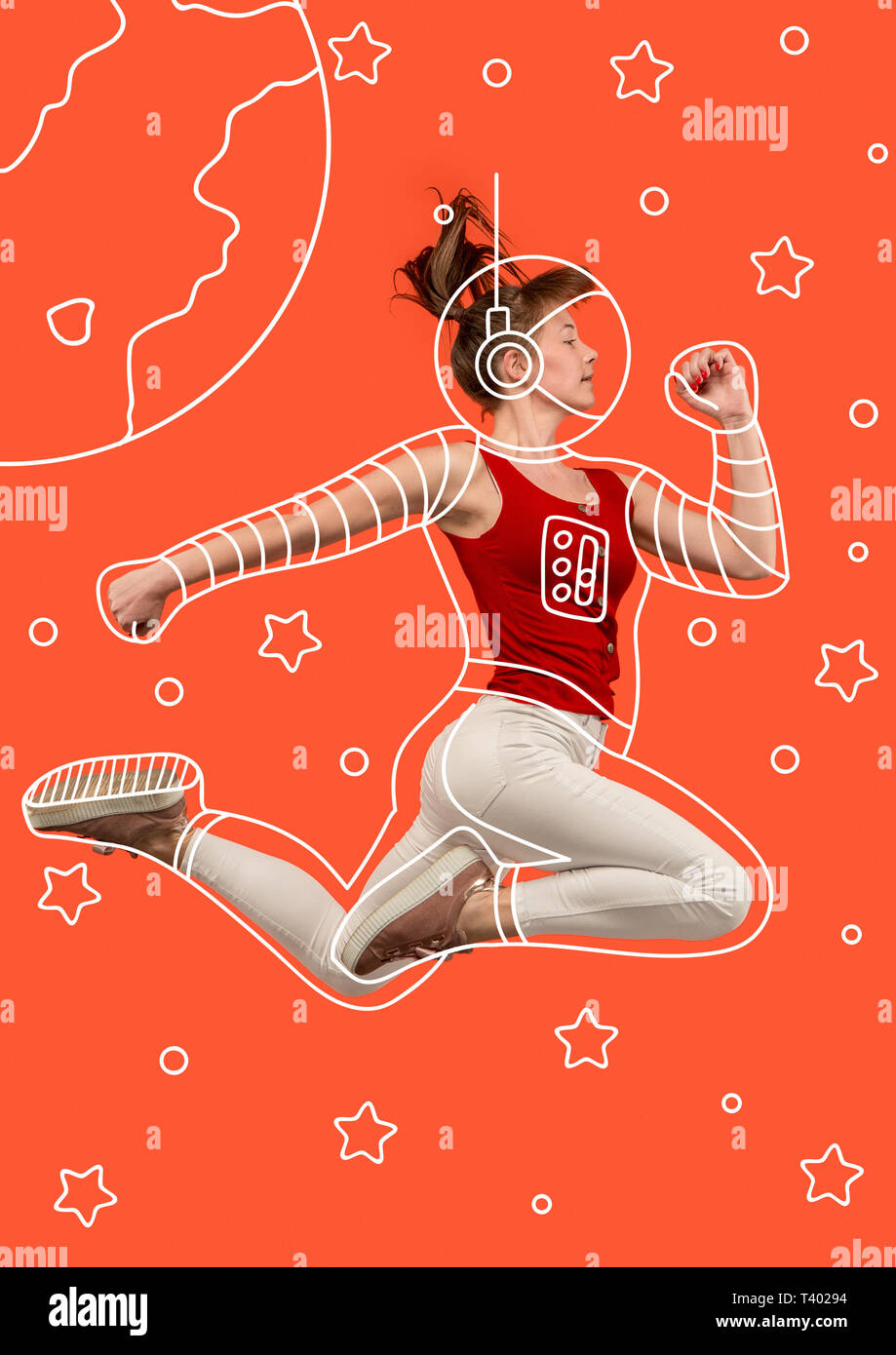 Hurry up to discovering. Dreaming about cosmonaut profession or travel ...