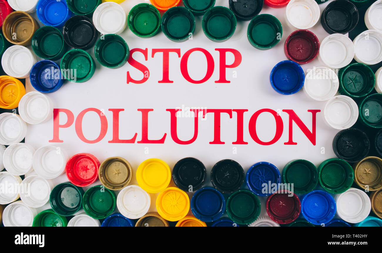 Plastic pollution concept. Refuse single-use plastic concept. Words ...