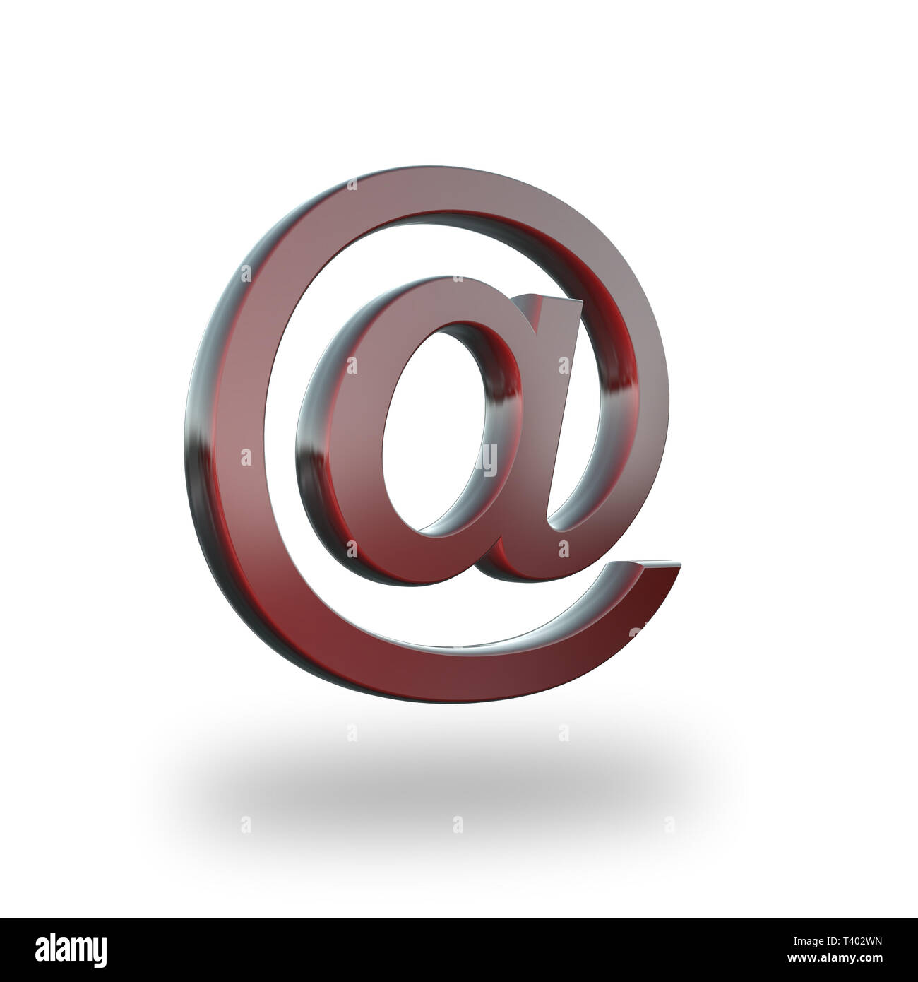 At sign in 3D with shadow on the floor - isolated on white background ...