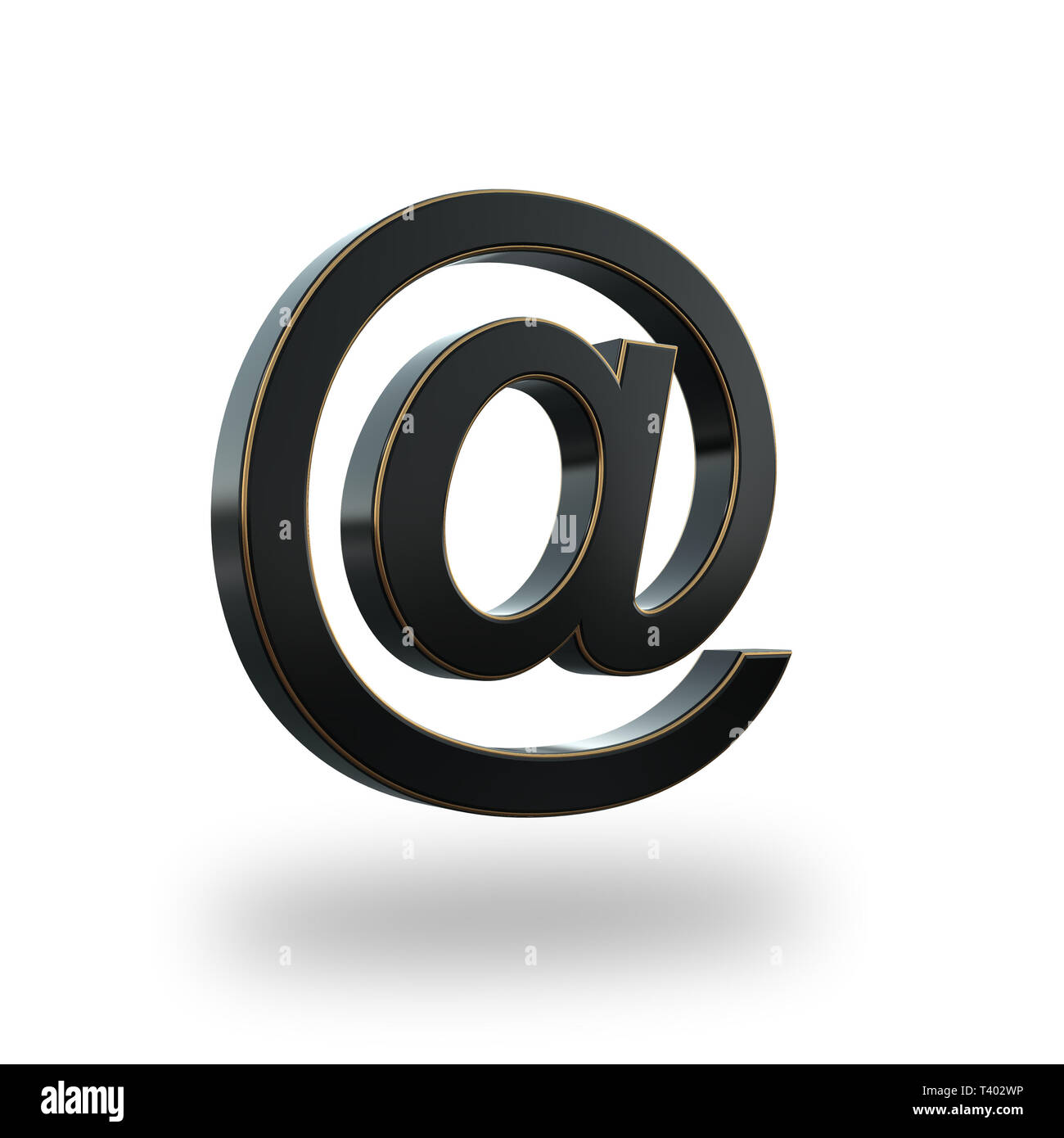 At sign in 3D with shadow on the floor - isolated on white background ...