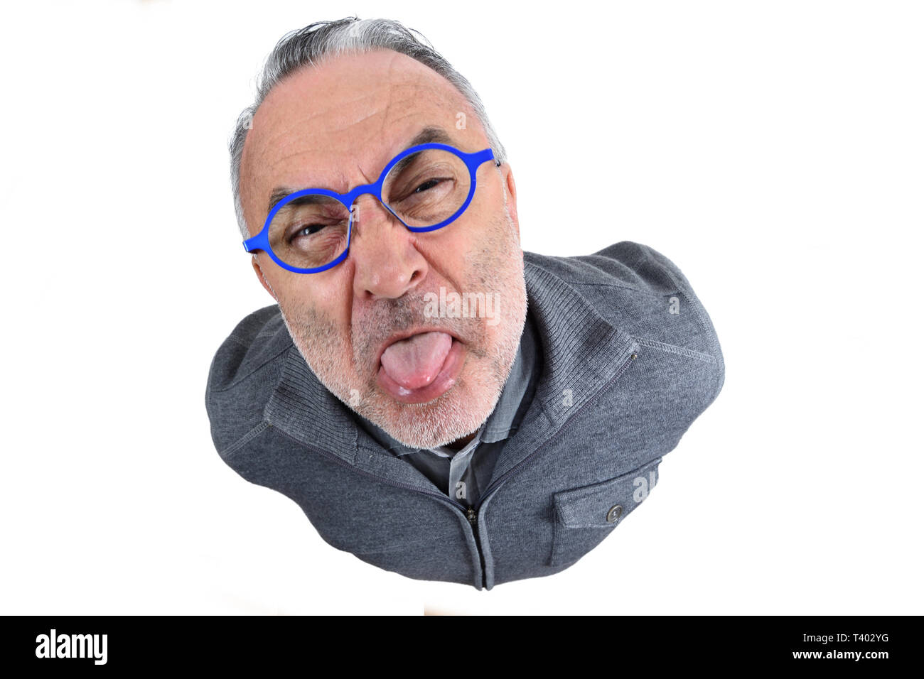 Portrait man making funny Cut Out Stock Images & Pictures - Alamy