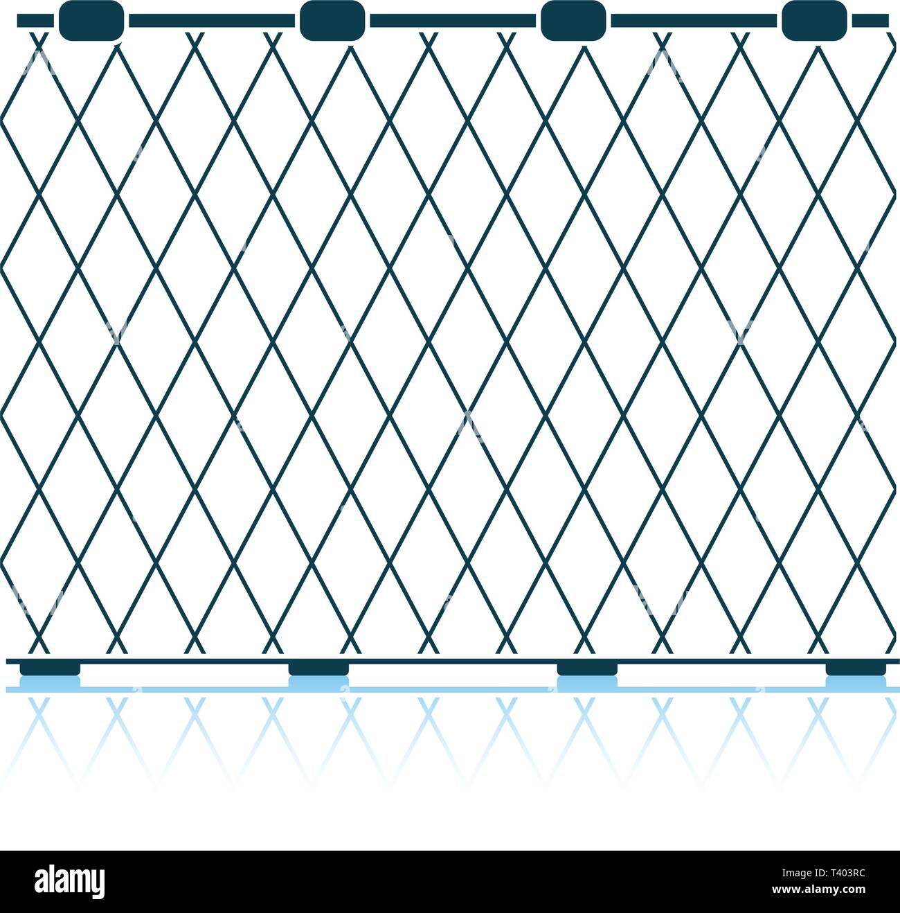 Icon of Fishing net . Shadow reflection design. Vector illustration ...