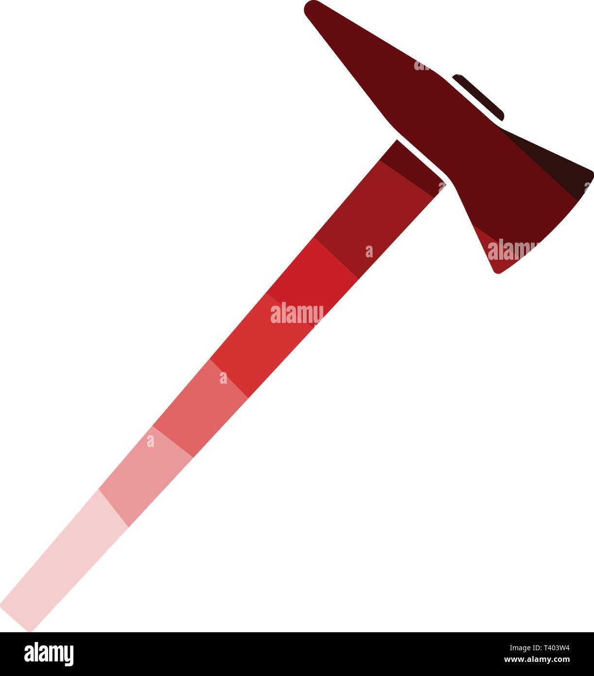 Fire axe icon. Flat color design. Vector illustration Stock Vector ...