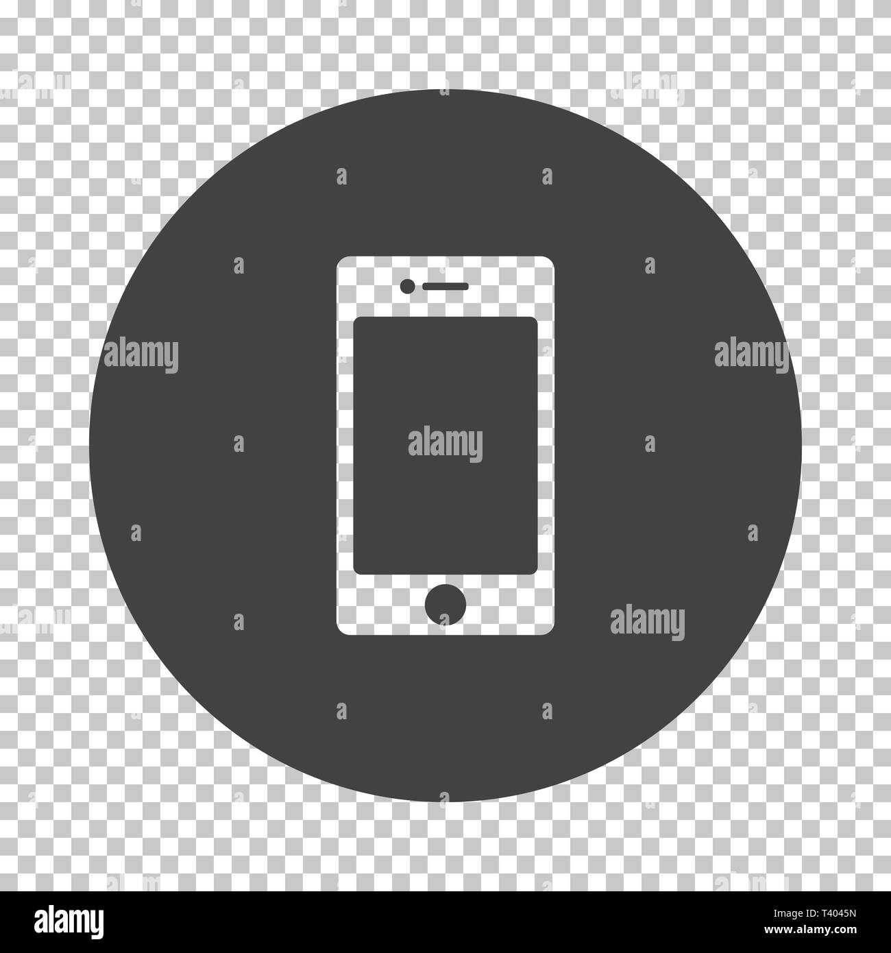 Smartphone icon. Subtract stencil design on tranparency grid. Vector ...