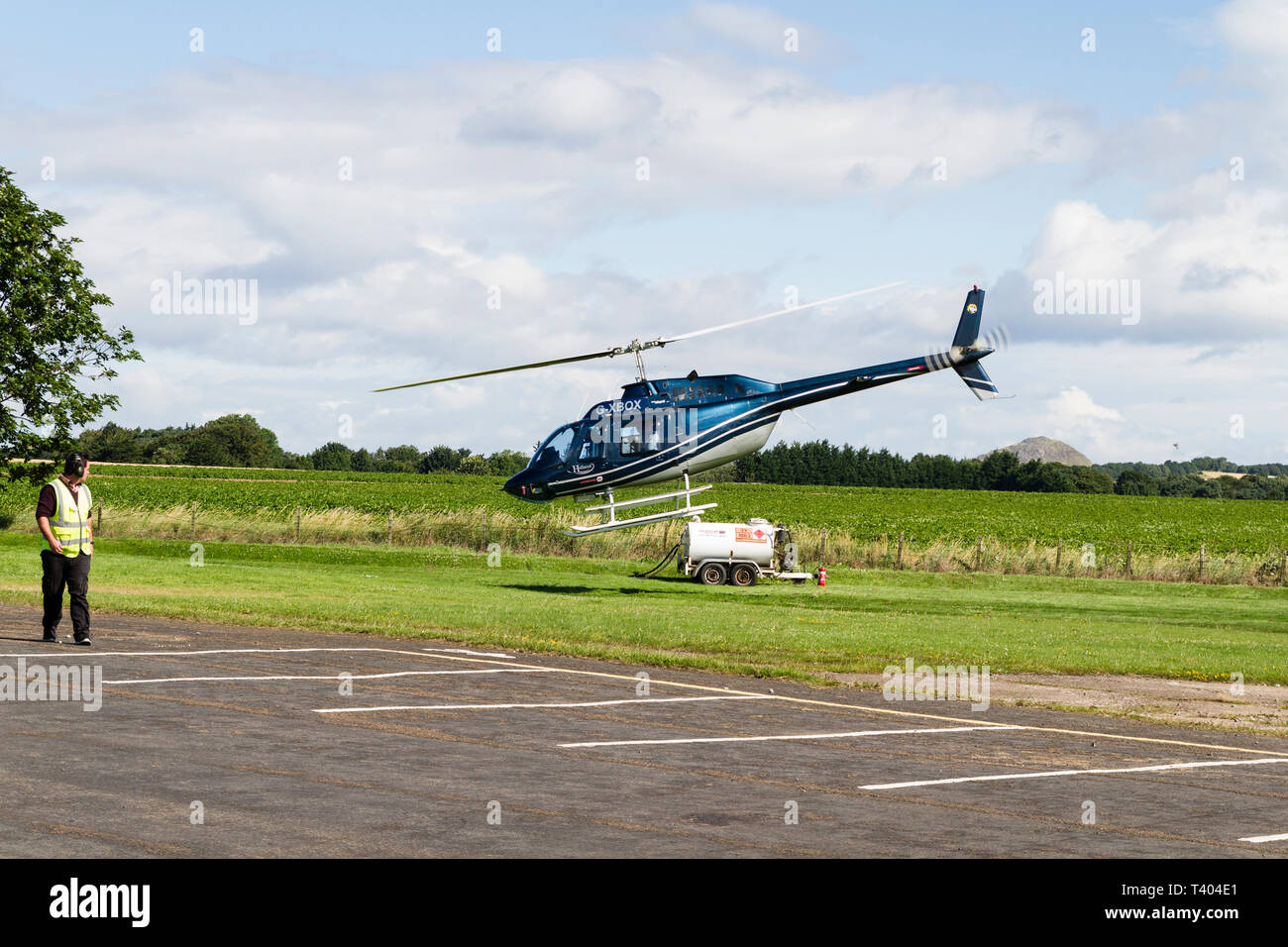 Heliscot Bell 206 Helicopter Stock Photo - Alamy