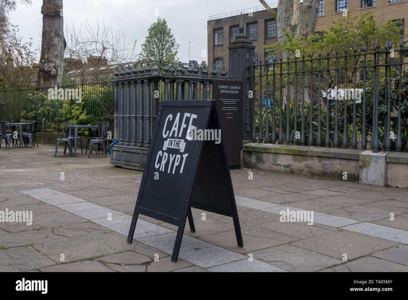 Cafe in The Crypt, Spitalfields, London UK Stock Photo - Alamy