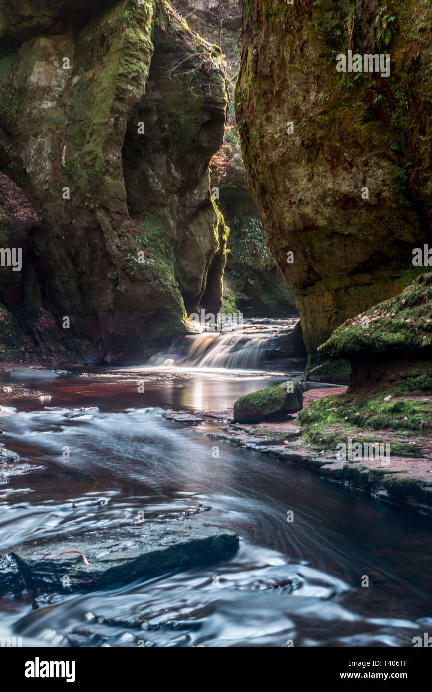 Carnock Burn at the Devil's Pulpit in Finnich Glen Stirlingshire ...