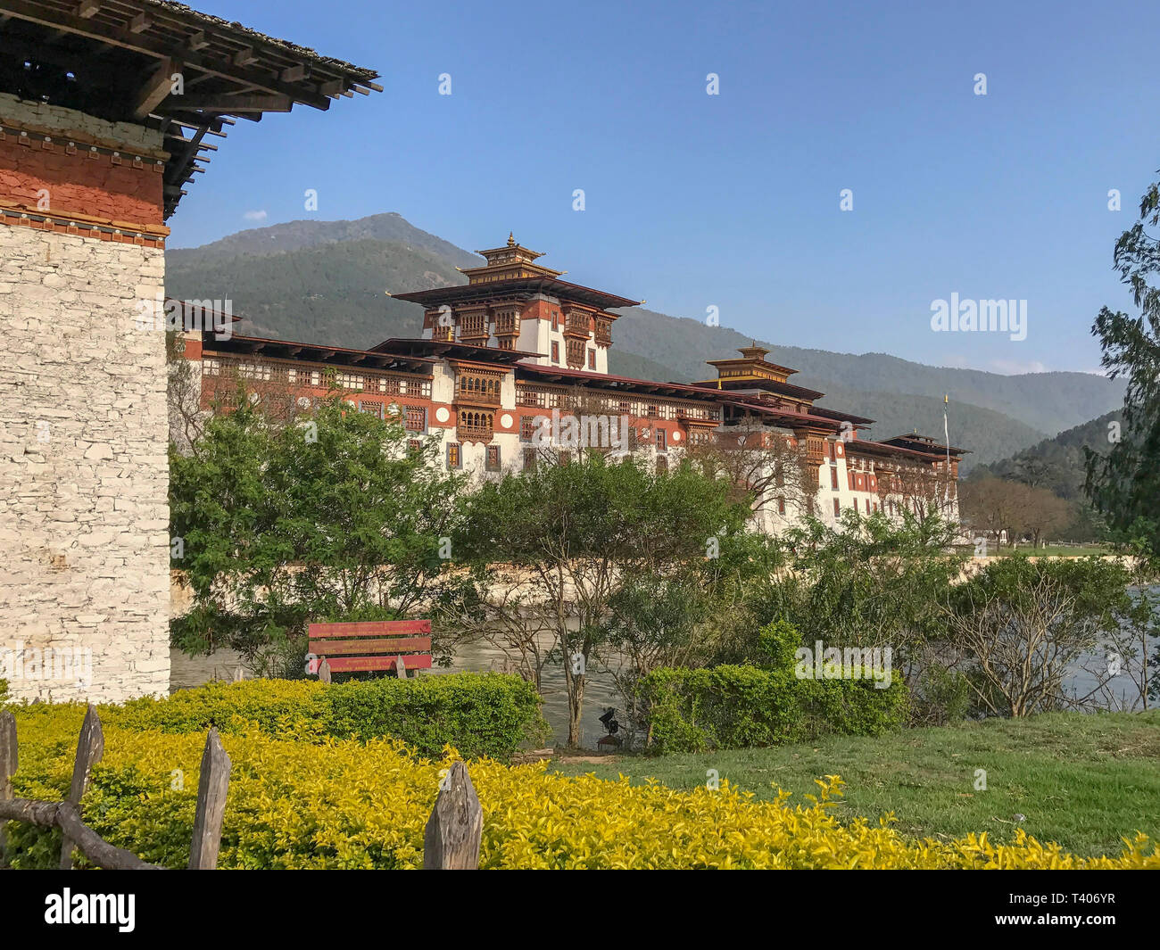 Bhutan Thimphu Bhutan Buddhist temple Stock Photo - Alamy