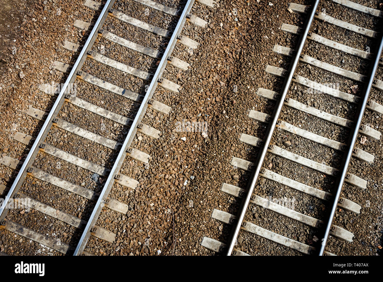 A view of the old railway track Stock Photo - Alamy