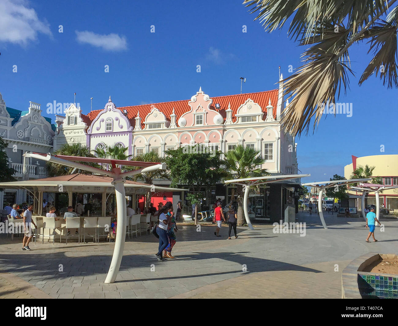 The centre of Oranjestad, Aruba Stock Photo - Alamy