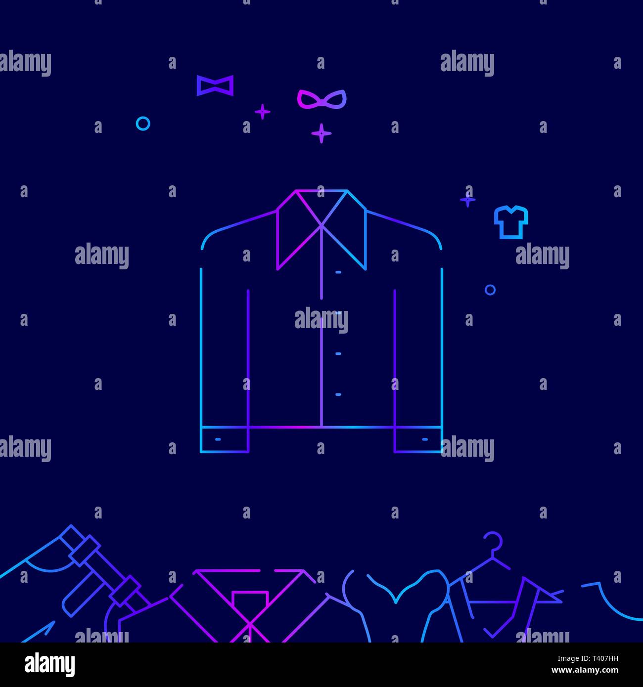 Uniform Shirt Vector Line Illustration. Clothes, Garments, Wear ...