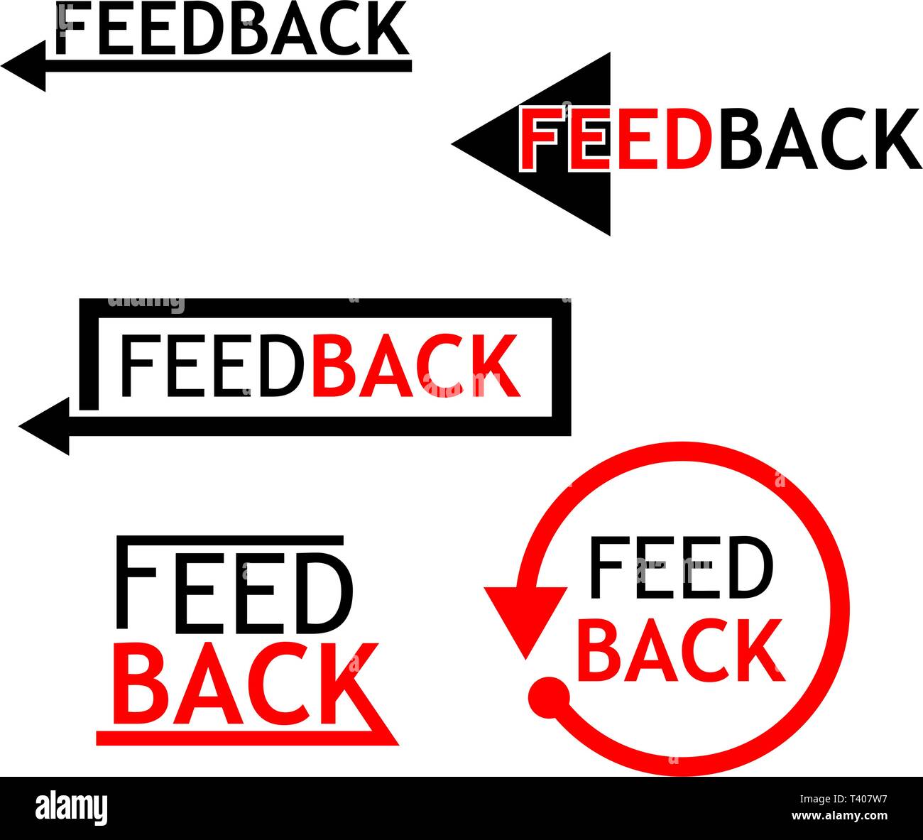 Feedback icon on white Stock Vector Images - Alamy