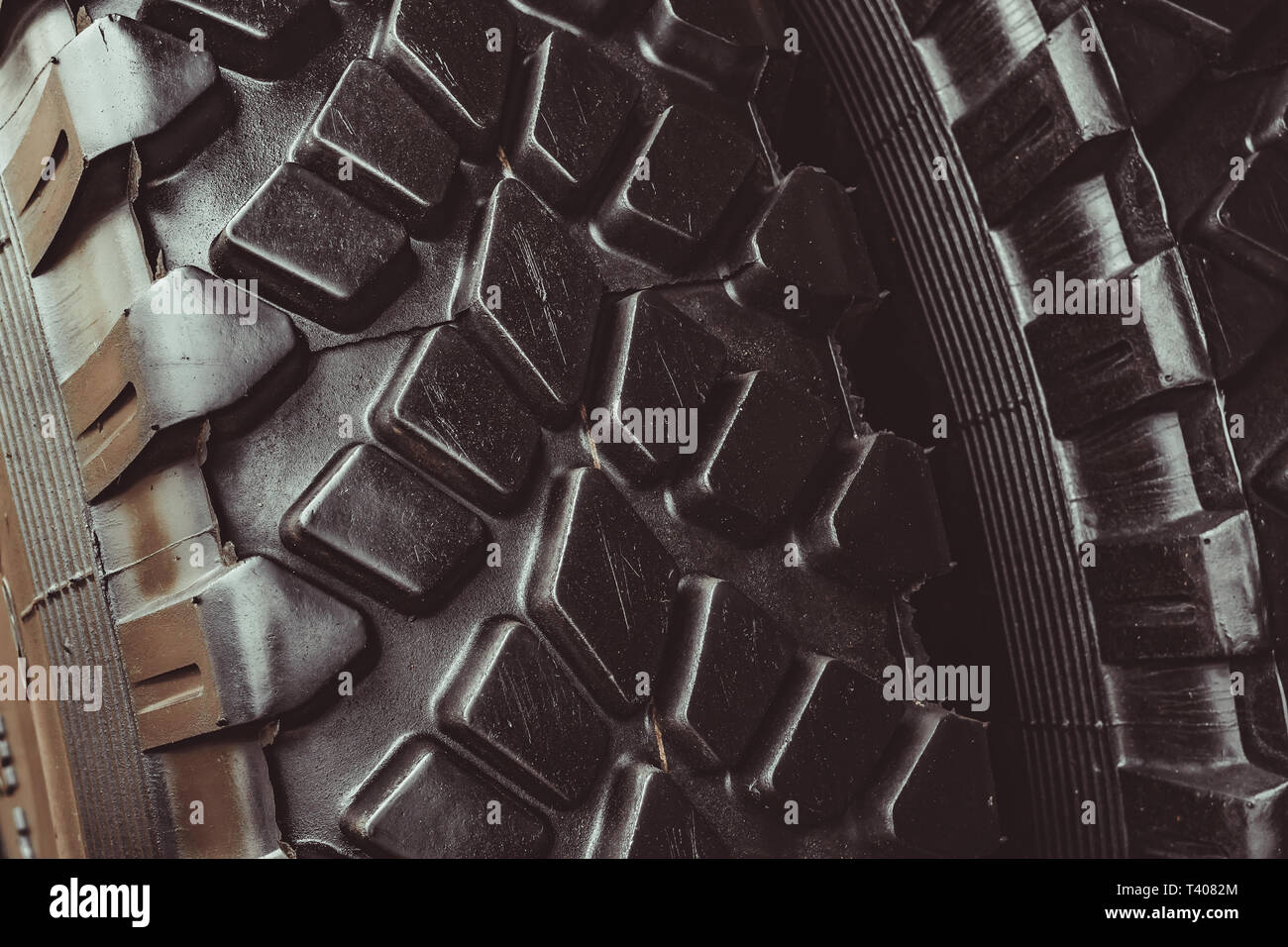big tire texture tires from truck close-up Stock Photo - Alamy