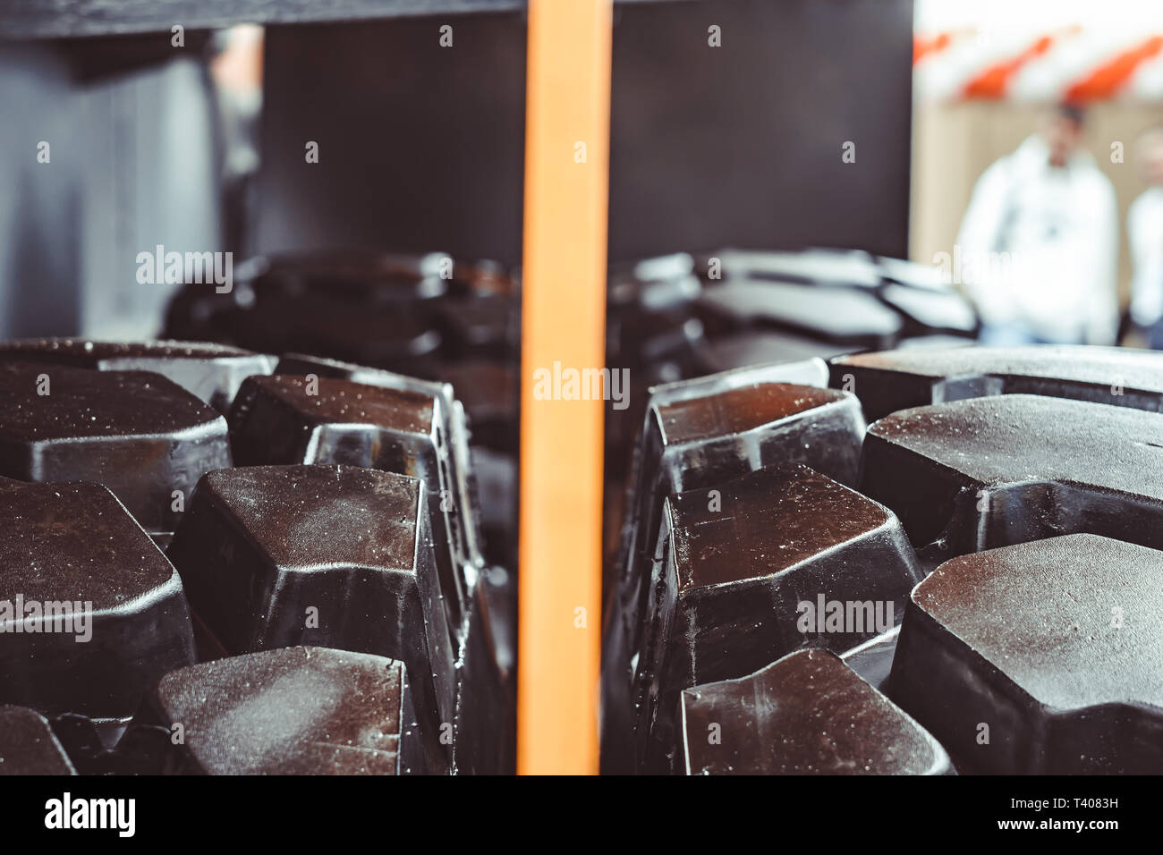 big tire texture tires from truck close-up Stock Photo - Alamy