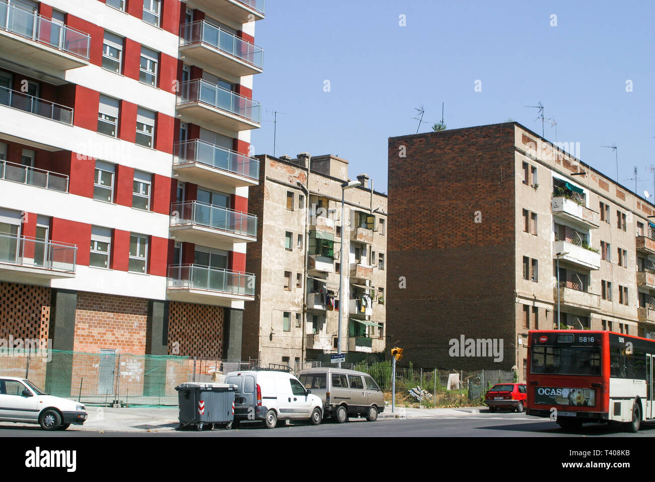 Newly built buildings, City 22 urban project, Barcelona, Catalonia ...