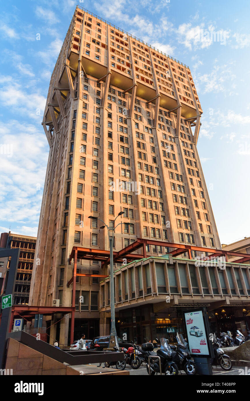 Milan, Italy - October 16, 2018: Torre Velasca or Velasca Tower is ...