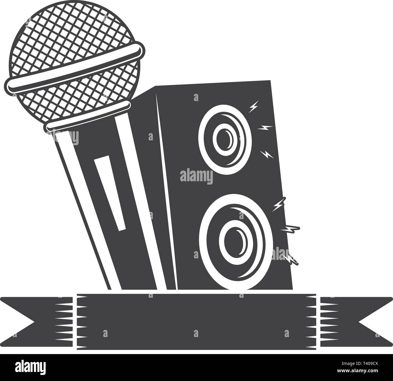 microphone and speakers Stock Vector Image & Art - Alamy