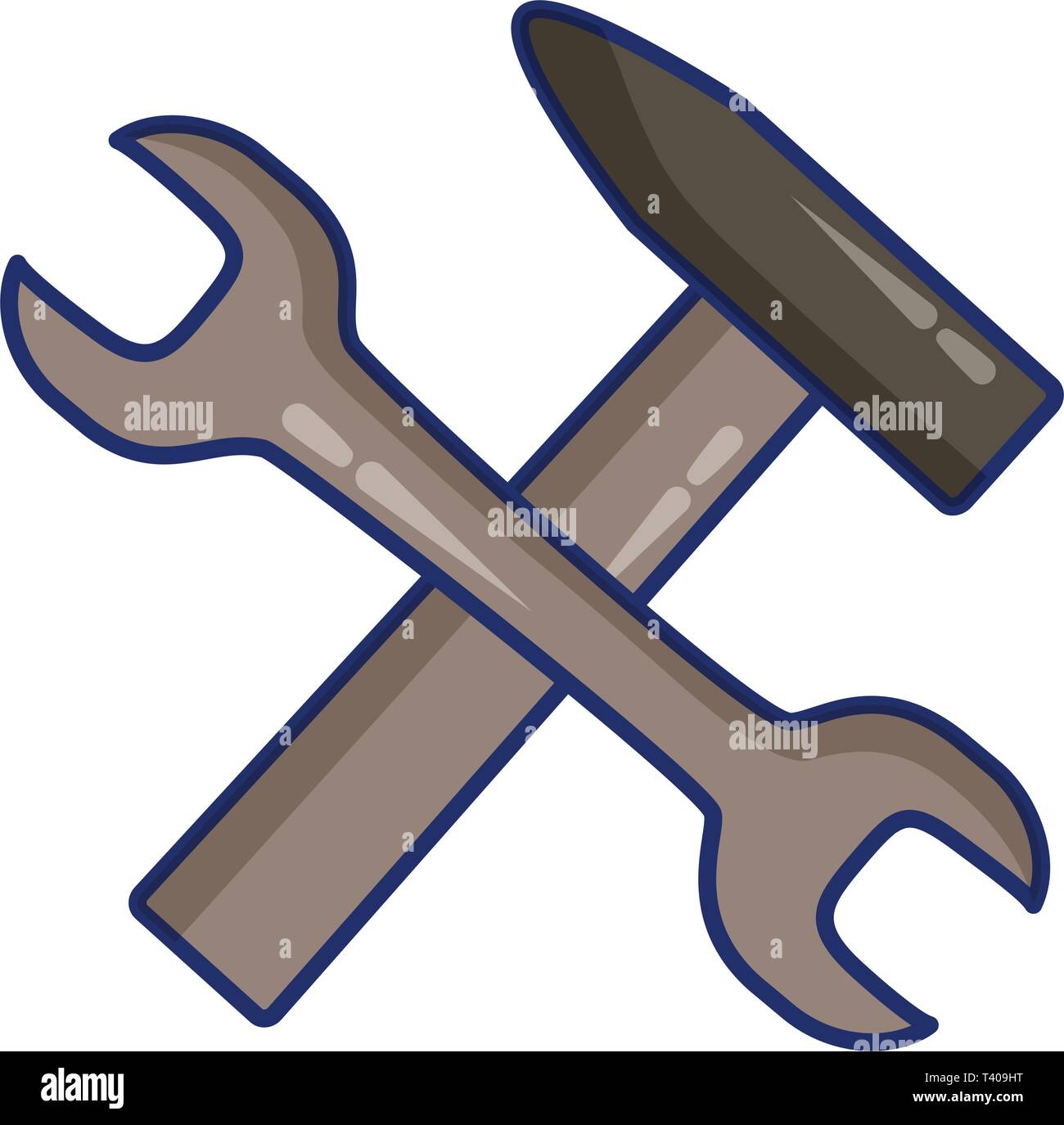 wrench hammer tools Stock Vector Image & Art - Alamy