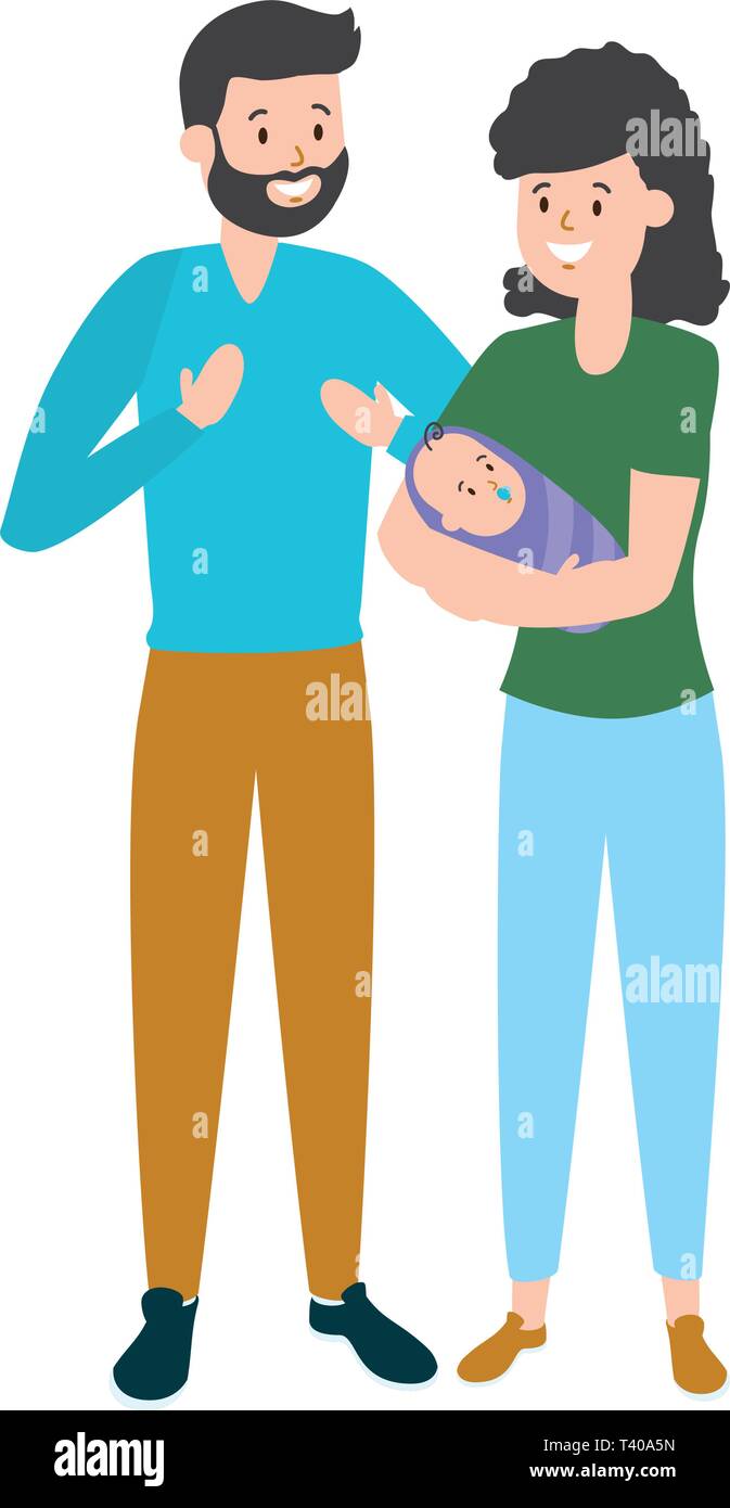 mom dad and baby Stock Vector Image & Art - Alamy