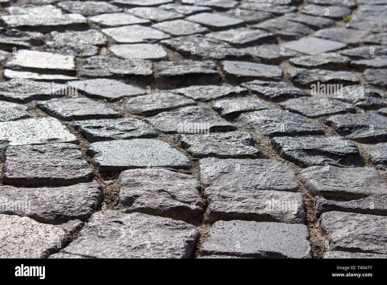 a closeup shoot to solid and birght colored cobblestone texture Stock ...