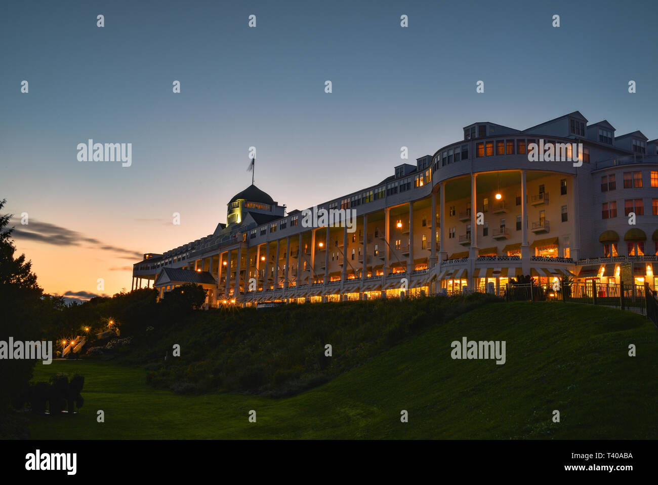 The historic Grand Hotel, built in 1887 and featuring the world's ...