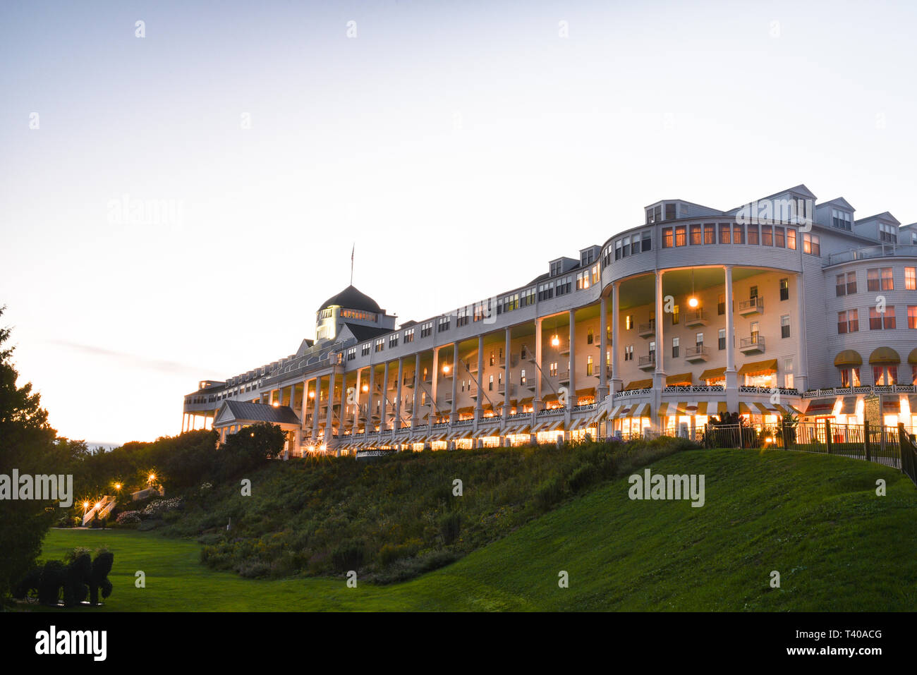 The historic Grand Hotel, built in 1887 and featuring the world's ...