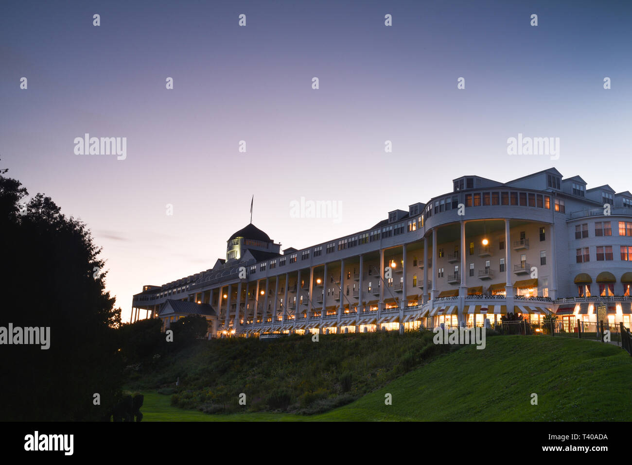 The historic Grand Hotel, built in 1887 and featuring the world's ...