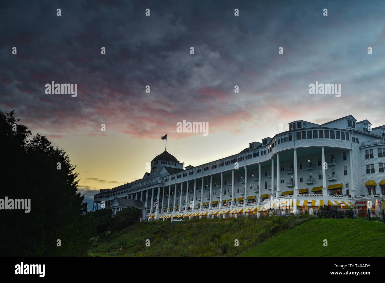 The historic Grand Hotel, built in 1887 and featuring the world's ...